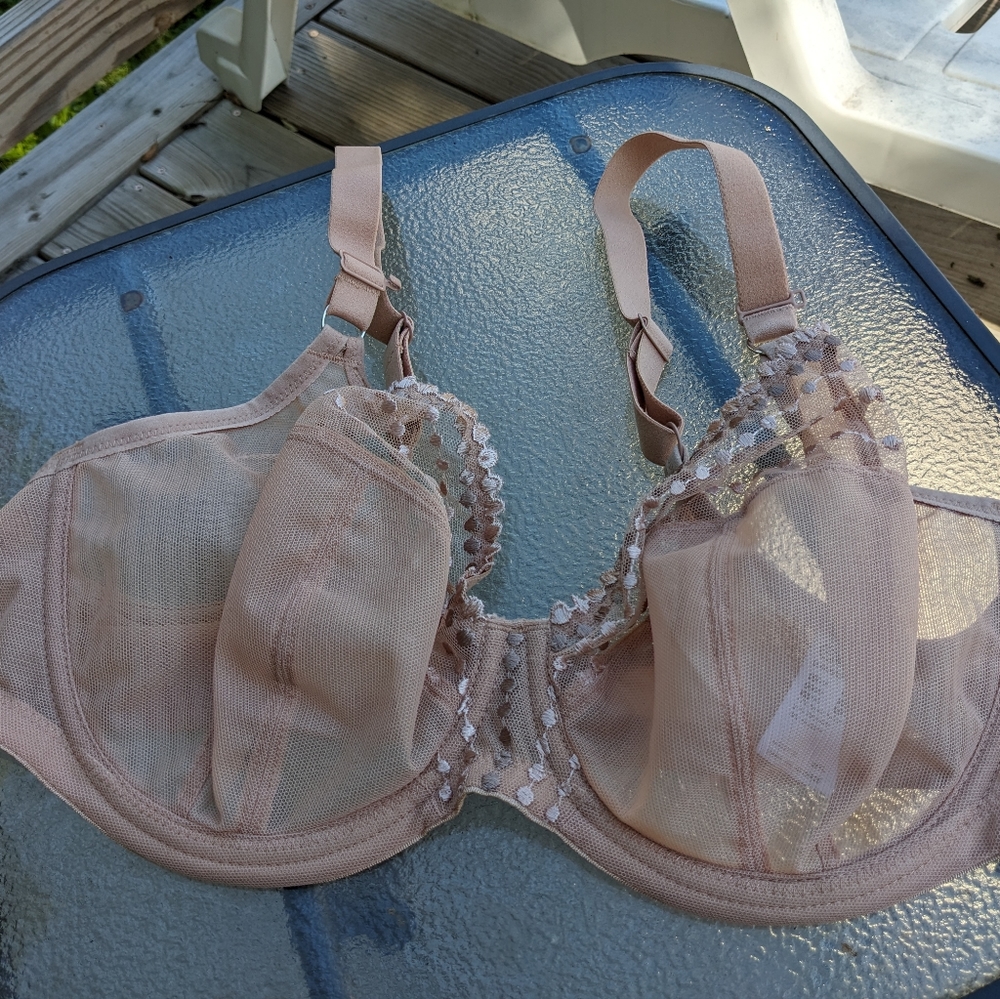 Women's Elomi Tan Beige Full Figure Bra Size 36ddd - Gem